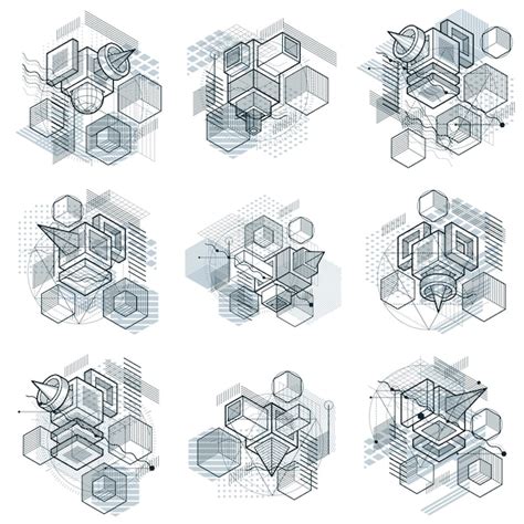Premium Vector Abstract Backgrounds With Isometric Lines Vector Illustrations Templates Made