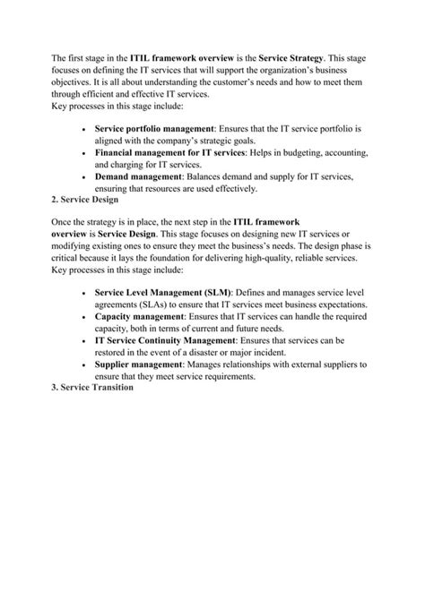 Itil Framework Overview 5 Lifecycle Stages And Benefits Visionary Cios Pdf