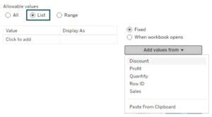 Tableau Parameters Examples How To Create Vs Filters