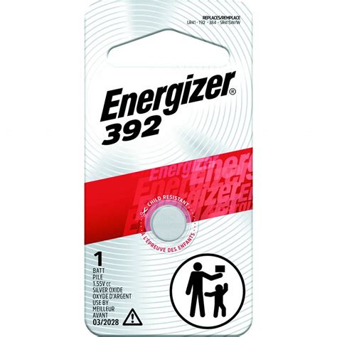 Energizer 392 Battery Size Silver Oxide Button Cell Battery 45ej97 392bpz Grainger