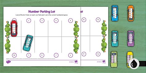 Parking Lot Ten Frame Matching Activity Teacher Made