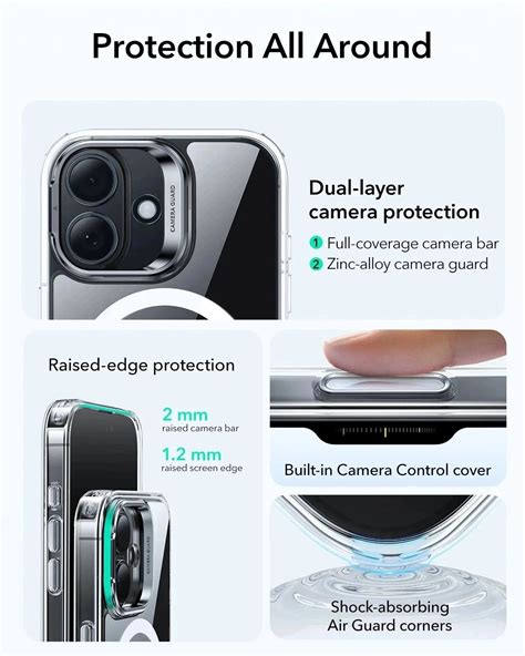 Clear Magsafe Iphone 17 Camera Control Case With Stand Esr Hybrid