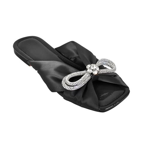 Mabel Syrup Rhinestone Bow Sandals The Drag Queen Store