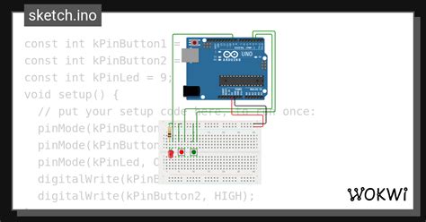 Baitap4mạch Sử Dụng 2 Nút Nhấn Và 1 Led Wokwi Esp32 Stm32 Arduino Simulator