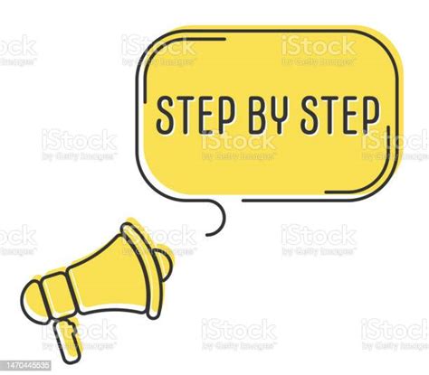 메가폰 메시지 텍스트가 있는 말풍선 트렌디한 노란색 색상의 확성기 발표 Brand Name Online Messaging Platform에 대한 스톡 벡터 아트 및 기타