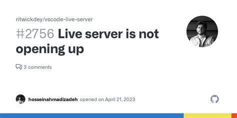 Live Server Is Not Opening Up · Issue 2756 · Ritwickdeyvscode Live