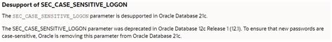 oracle 21c desupport of sec case sensitive logon adriano tanaka