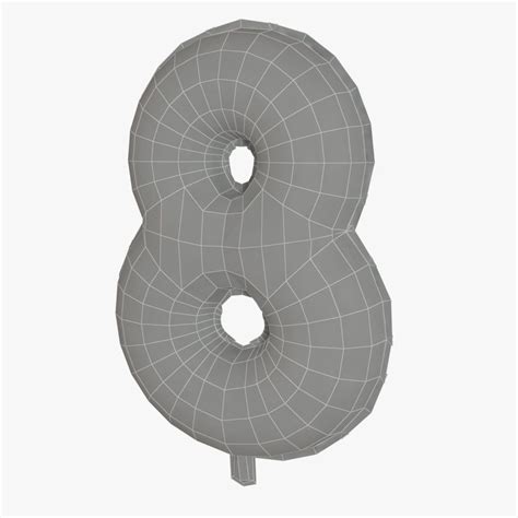 풍선 번호 8 3d 모델 9 Max Fbx Free3d