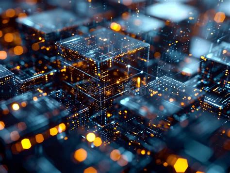 3d Rendering Of Abstract Technology Digital Background Computer Generated Image Stock