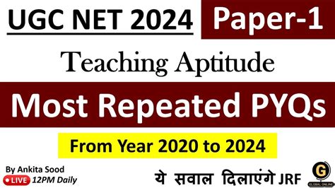 Teaching Aptitude Most Repeated Pyqs Ugc Net Paper 1 Revision Questions For Dec 2024 Youtube