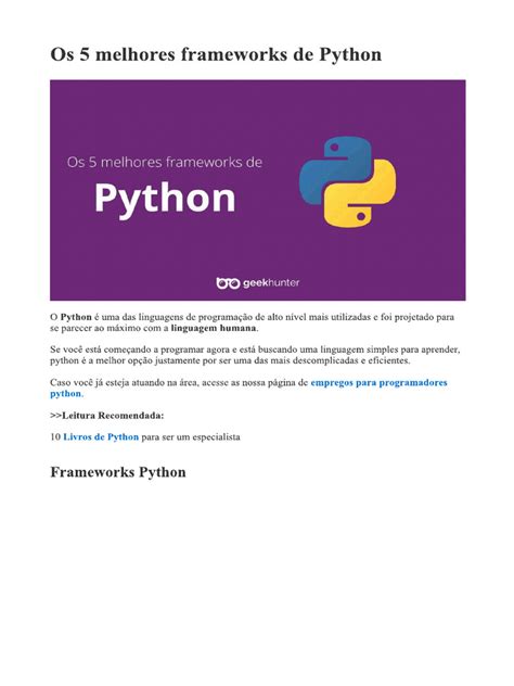 Python 5 Frameworks Pdf
