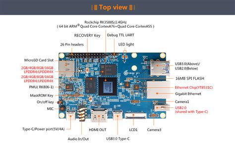 Orange Pi 5 16gb Rockchip Rk3588s 8 Core 64 Bit Single Board Computer Up To 2 4ghz