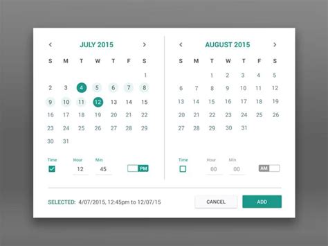 Md Date Time Picker Concept