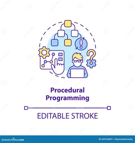 Procedural Programming Concept Icon Stock Vector Illustration Of Software Line 265164091