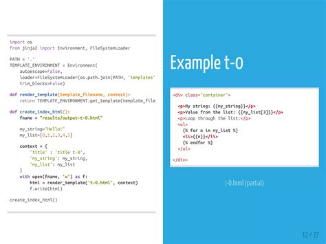 Python Templating Engine Intro To Jinja Ppt