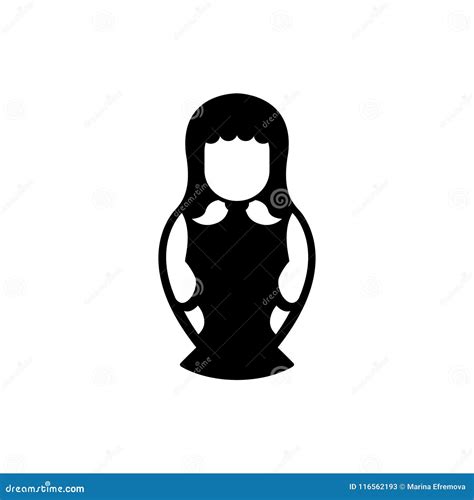 Vector Illustration Of Nested Doll Matryoshka Stock Vector
