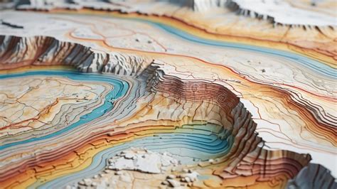 Comprehensive Geological Map Visualization Unveiling Contour Lines