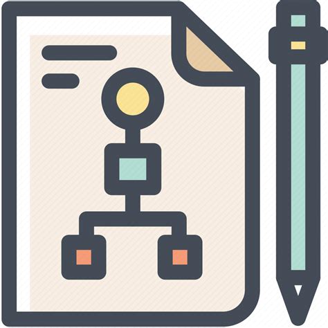 Document File Flowchart Pencil Scheme Sitemap Workflow Icon Download On Iconfinder