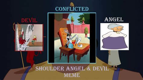 Shoulder Angel And Devil Bugs Bunny Meme Mv By 4everreserved On