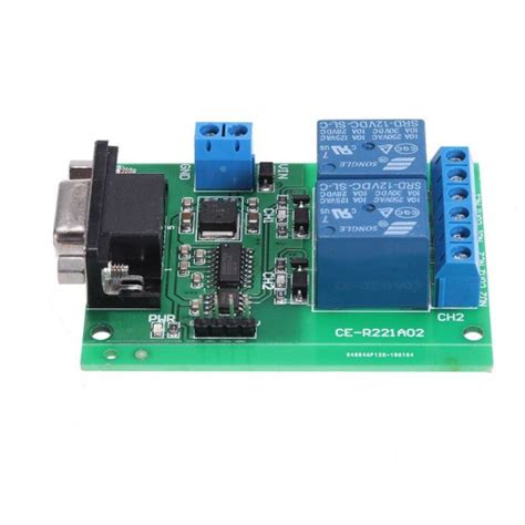 DC 12V 2 Channel RS232 Relay Module Board Remote Control USB PC UART COM Serial Ports For Smart Home