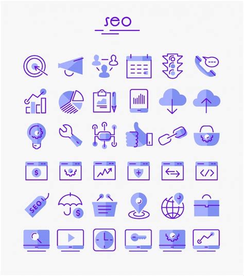 Premium Vector Seo Thin Linear Icons