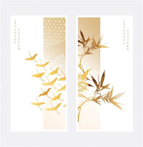 Premium Photo Oriental Natural Wave Pattern With Bonsai Tre And