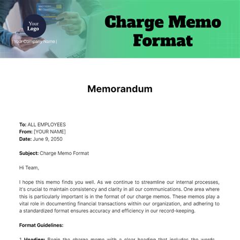 Free Charge Memo Format Template To Edit Online