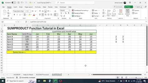 Ms Excel Sumproduct Function Tutorial Engr Victor Macaulay