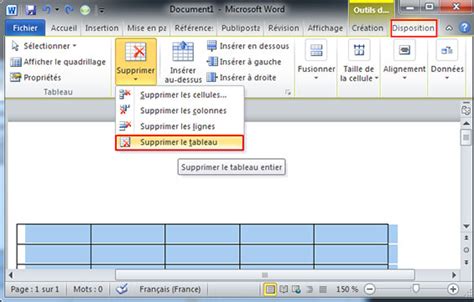 Comment Supprimer Un Tableau Dans Microsoft Word