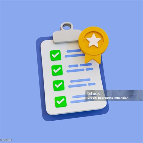 3d 최소 할 일 목록 목표 달성 개념입니다 점검 표 금메달이 있는 체크리스트 클립보드 3d 그림입니다 클리핑 패스가 포함되어 있습니다 0명에 대한 스톡 사진 및 기타