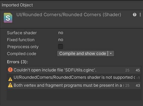 couln t open include file sdfutils cginc · issue 19 · kirevdokimov unity ui rounded corners