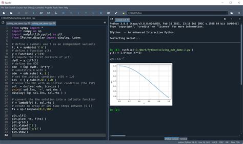 การหาผลเฉลยของสมการเชงอนพนธสามญดวย Python IoT Engineering Education