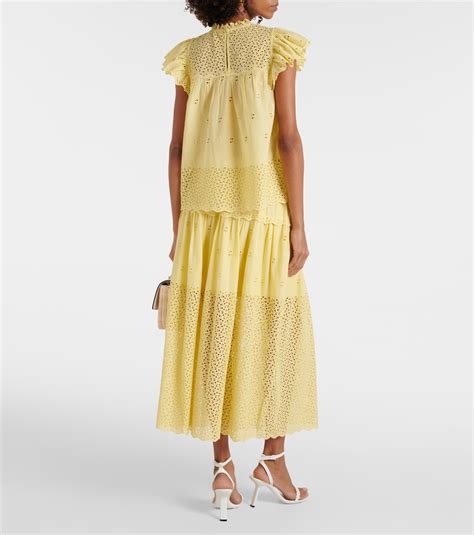 Kassi Cotton Voile Top In Yellow Ulla Johnson Mytheresa