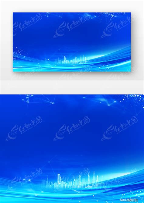 蓝色商务科技背景图片下载 红动中国