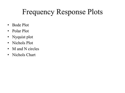 Frequency Response Analysisdomain Specification Bode And Polar Plot Ppt