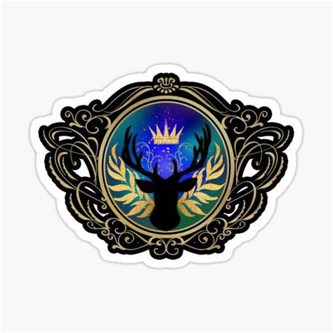 Throne Of Glass Stag And Crown Sarah J Maas Sticker For Sale By Booksshack Redbubble