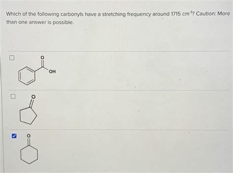 Solved What Is The Stretching Frequency In Cm Of The