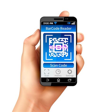 Free Vector Qr Code Smart Phone Illustration