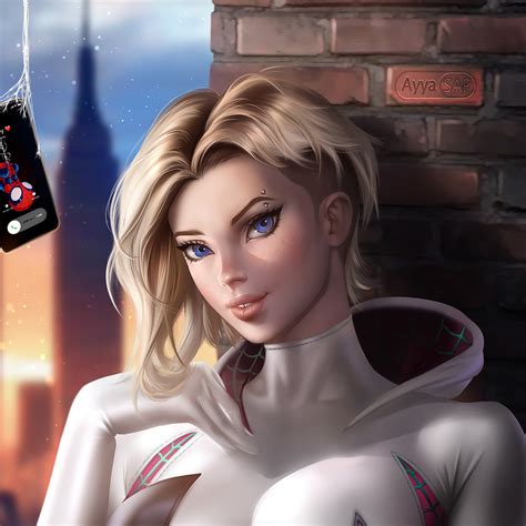 Spider Gwen Spider Man Into The Spider Verse K Wallpaper Iphone Phone