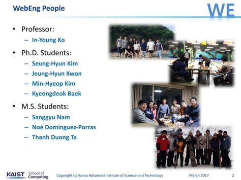 Kaist Web Engineering Lab Introduction 2017 Ver Pptx Web Development Internet