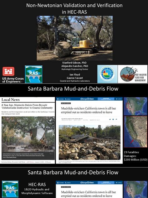 Hec Ras 5 1 Mud And Debris Flow Pdf Fluid Dynamics Rheology