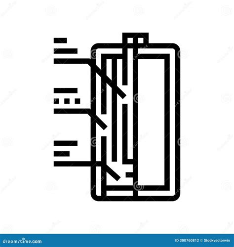 Components Line Icons Collection Capacitor Resistor Diode Transistor Microcontroller Relay