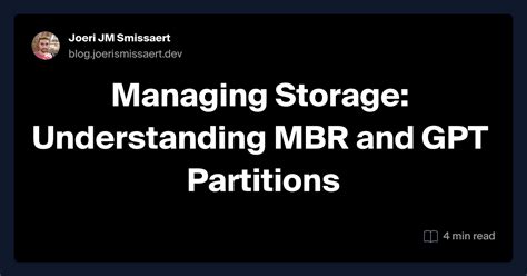 Managing Storage Understanding Mbr And Gpt Partitions