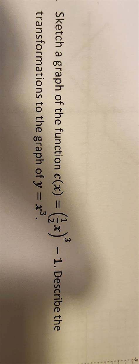 Answered 3 Sketch A Graph Of The Function C X … Bartleby