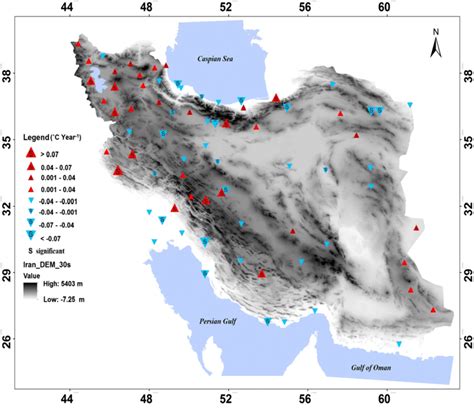 Trends In The Diurnal Temperature Range Dtr The Red Up Pointing And Download Scientific