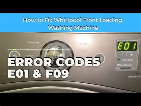 Whirlpool Duet Washer Error Codes Troubleshooting Guide
