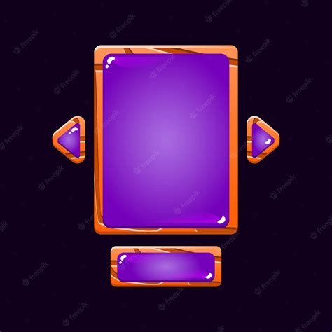 Premium Vector Set Of Glossy Wooden Game Ui Board Pop Up For Gui Asset Elements