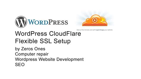 Wordpress Cloudflare Flexible Ssl Setup Youtube
