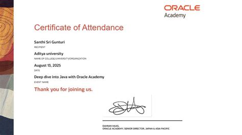 Oracleacademy Java Learningjourney Programming Santhi Sri Gunturi