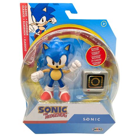 Sonic The Hedgehog 4 Inch Figure Classic Sonic With Ring Item Box Toys N Tuck